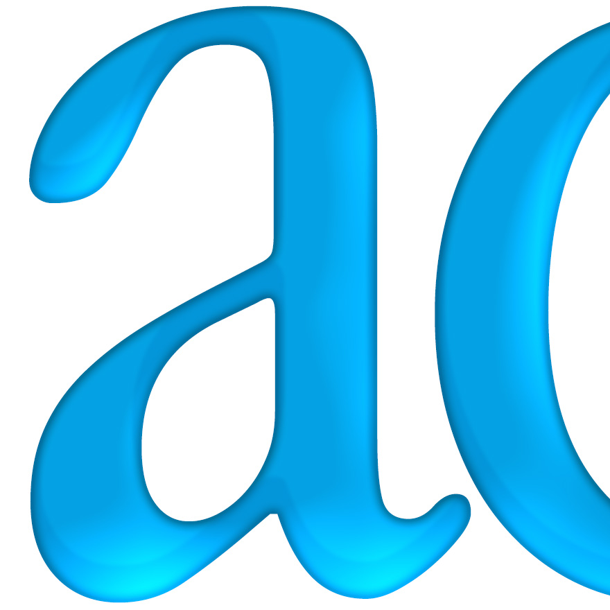 Aqua smooth blue text | Robouk Designs